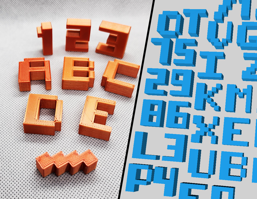 8-Bit Letters & Numbers Full Set by Triple G Workshop | Download free ...