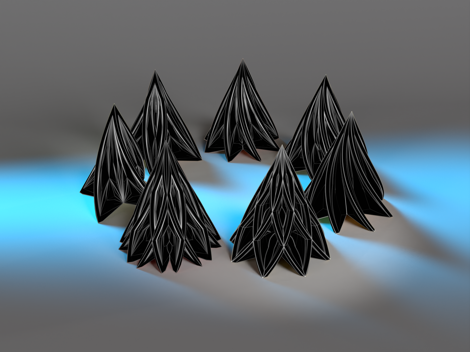 Faceted Tree Collection (7 models) by analogicparadox | Download free ...