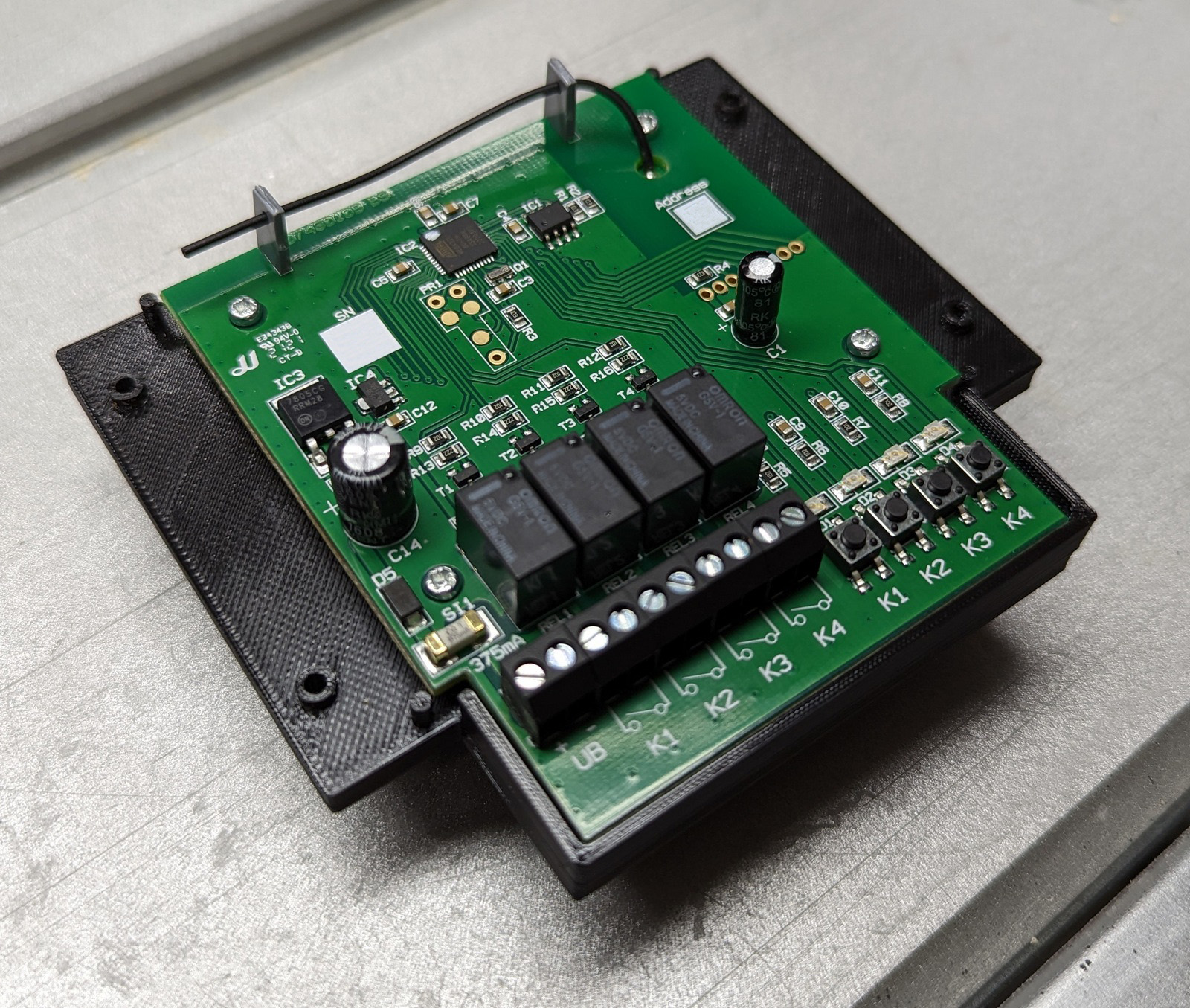 Homematic HM-LC-Sw4-PCB DIN Rail Case by Markus Lang | Download free ...