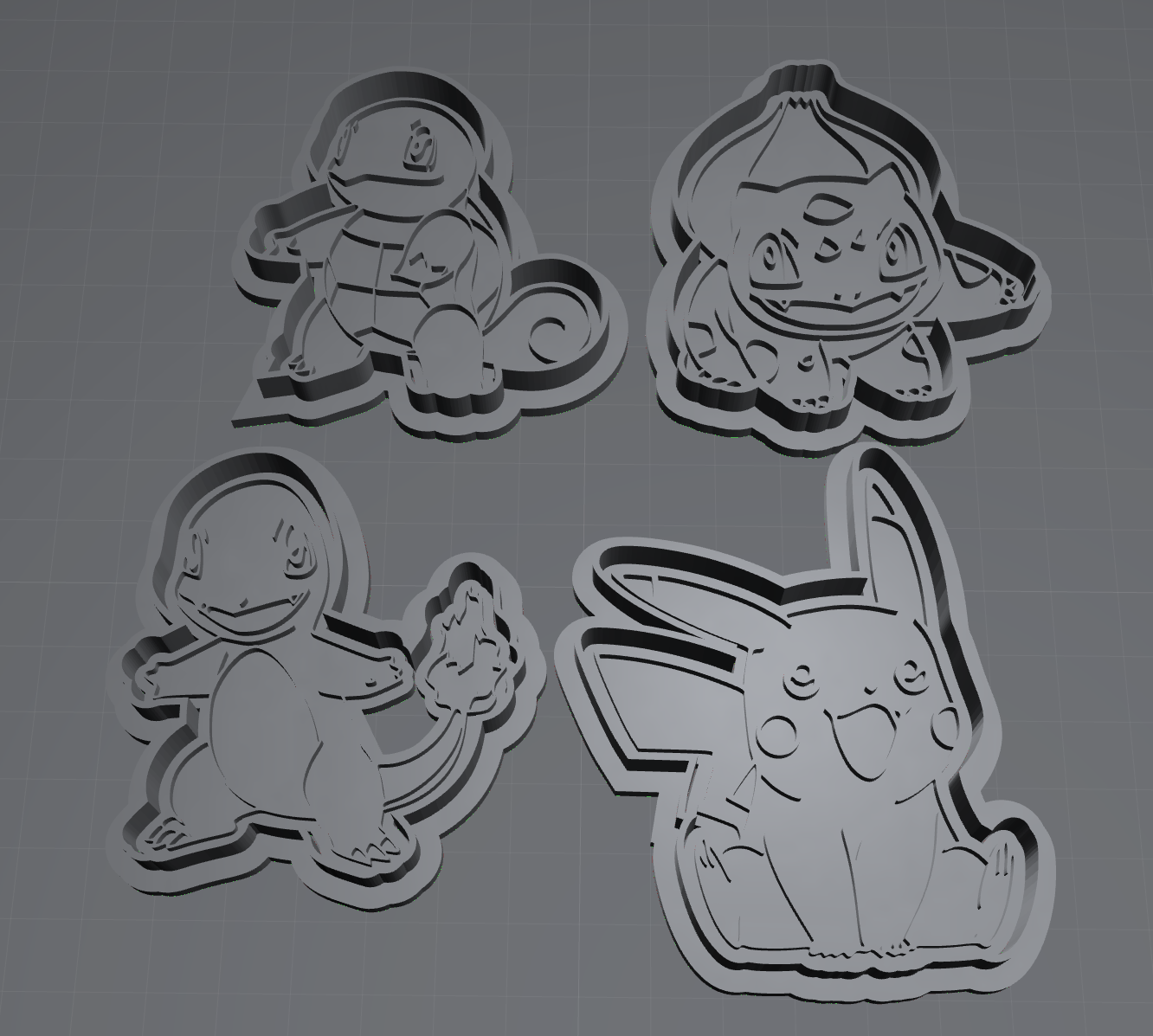 Pokemon Cookie cutter Set - PART 001 by korniton | Download free STL ...