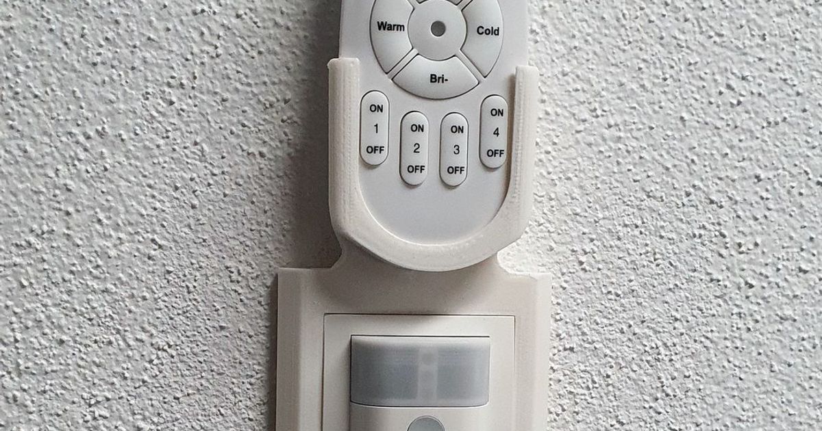 LED panel remote controll holder embedded into wall switch frame by ...