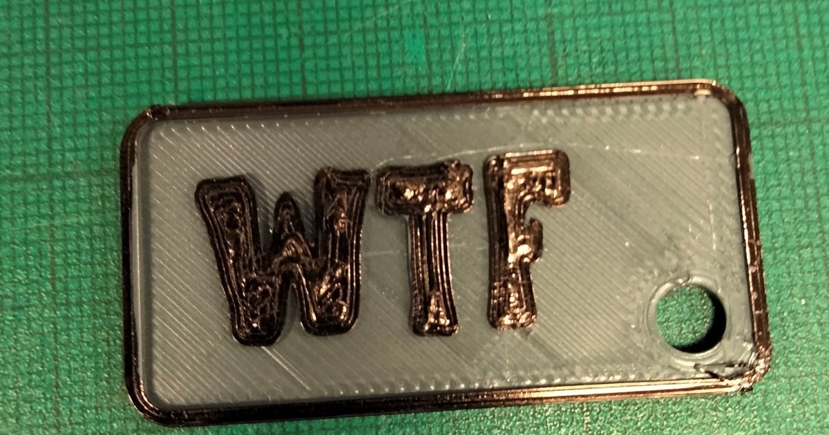 WTF key fob by Jerrycon | Download free STL model | Printables.com