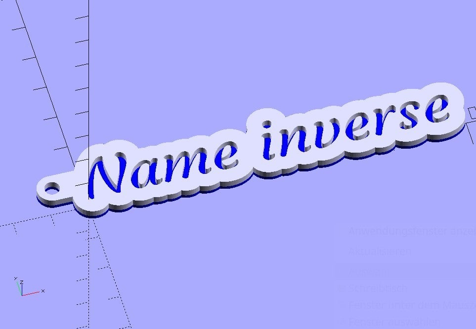 Customizable Key Chain with your personal name (OpenSCAD) by schuetzi99 ...