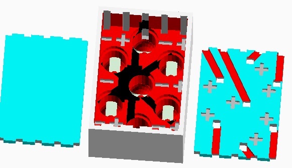 7-segment 3D-printed display for 3mm leds in Openscad by Sveinar ...