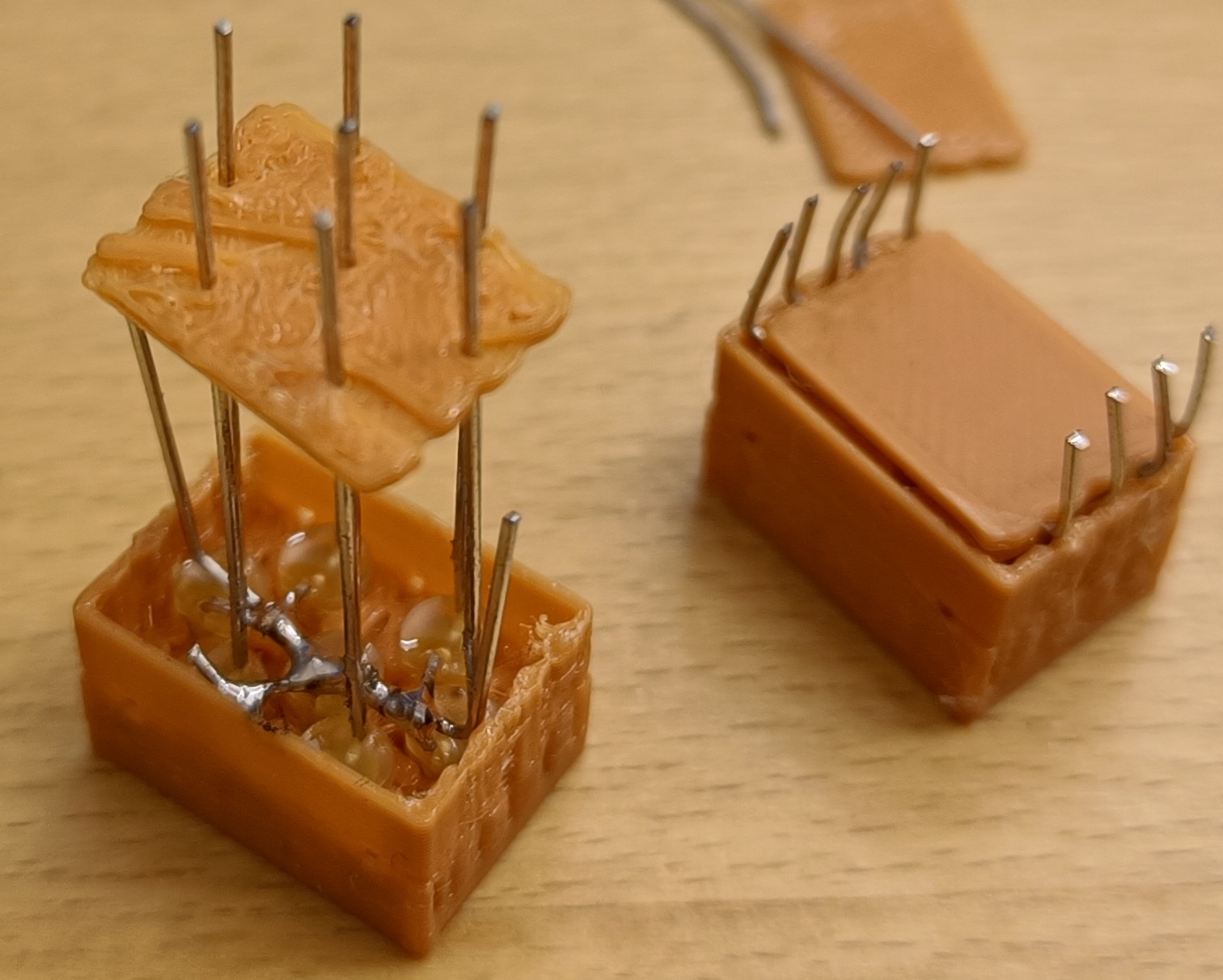 7 Segment 3d Printed Display For 3mm Leds In Openscad By Sveinar