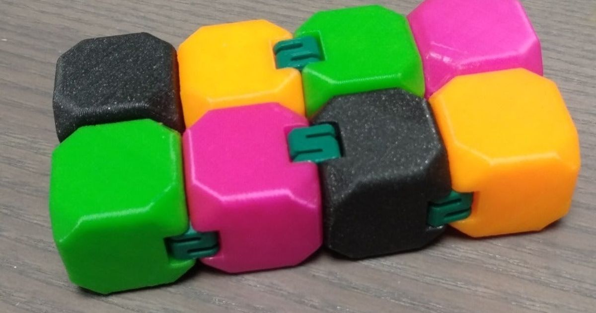 Infinity Cube (fidget cube) with interchangeable hinges by schuetzi99 ...