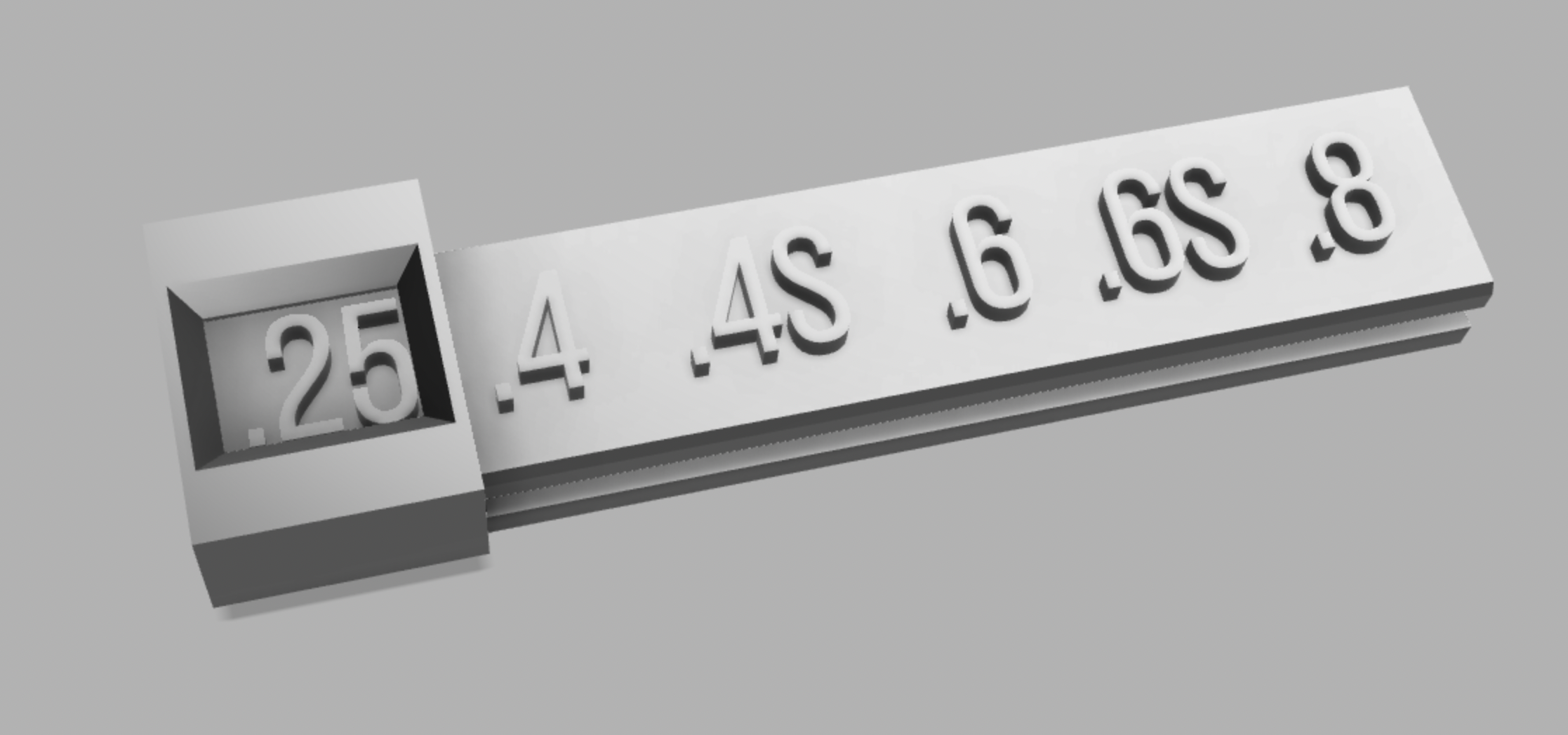 Linear Nozzle Size Indicator by LarryD | Download free STL model ...