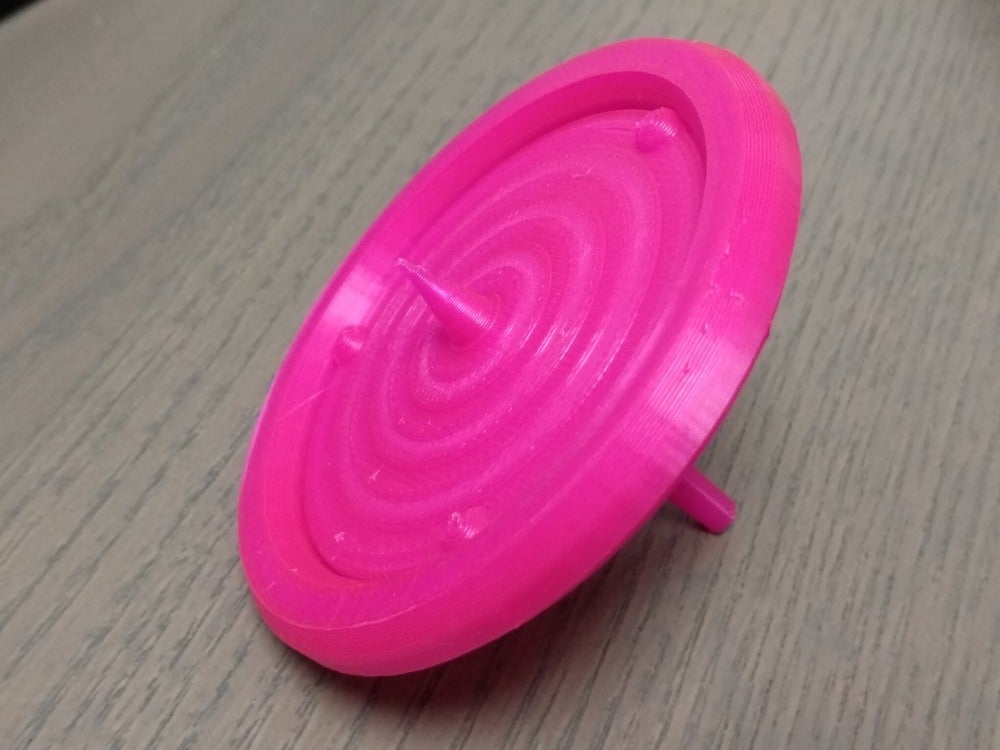 spinning disk top / gyroscope, three-part, assembly without gluing by ...