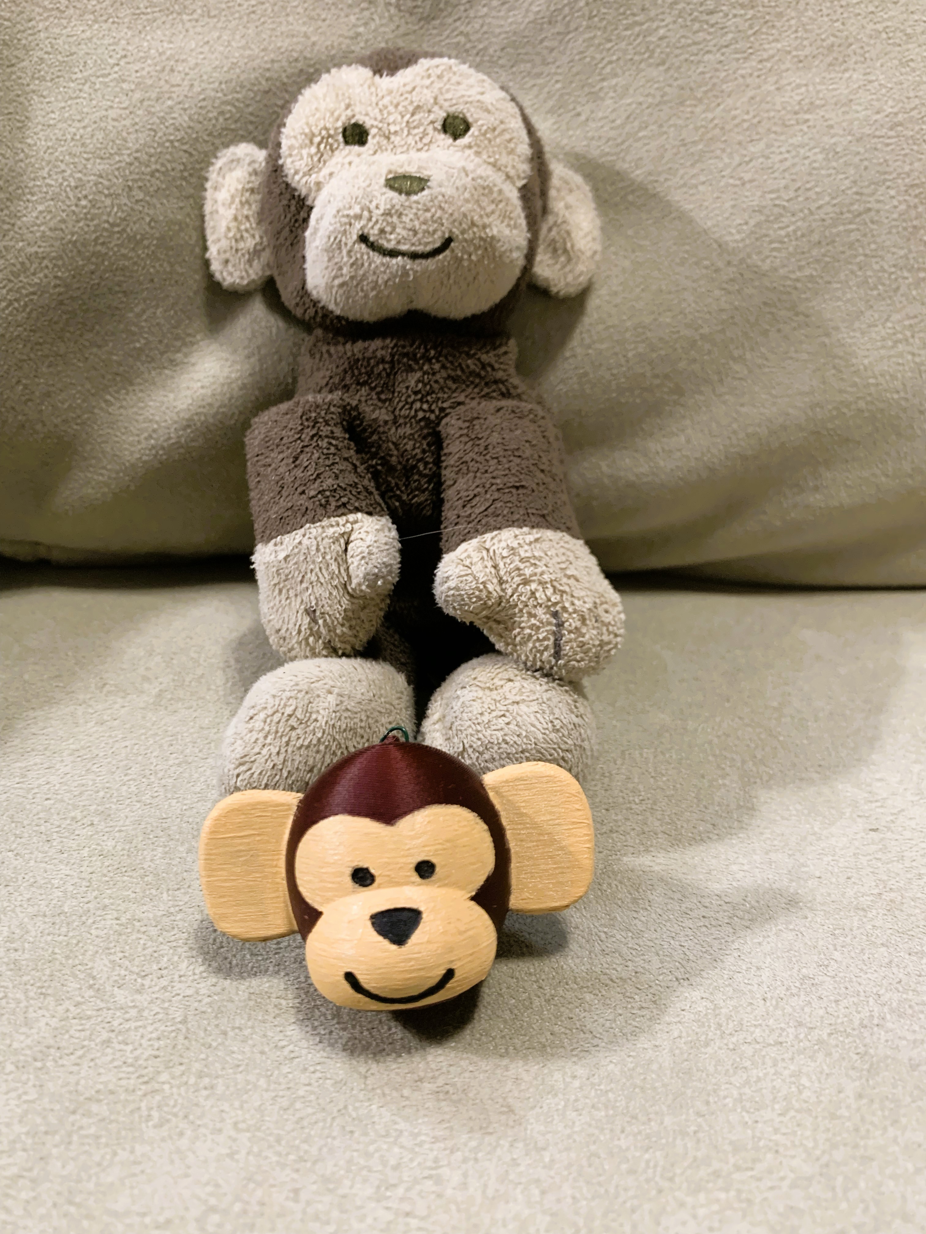 Monkey Head Ornament by Misspixistix | Download free STL model ...