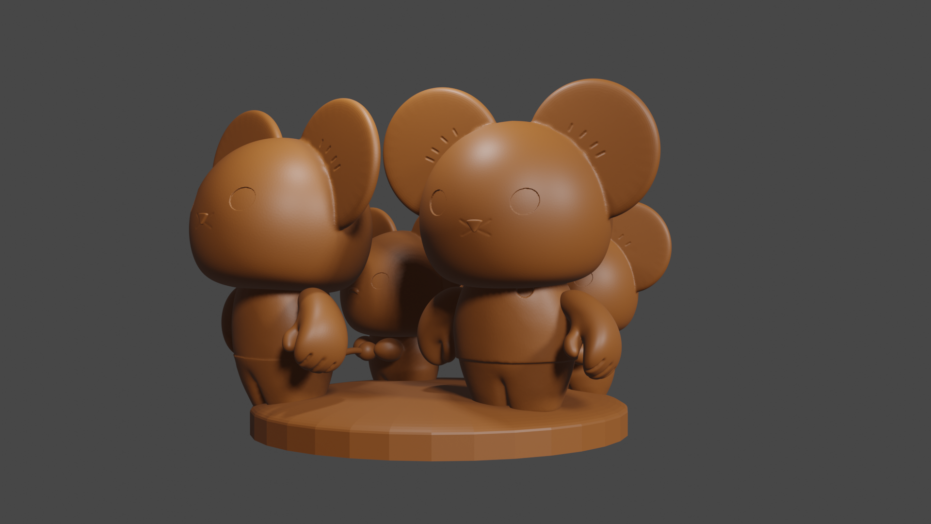 Pokemon inspired, Maushold (Family of 4), Tabletop DnD miniature by ...