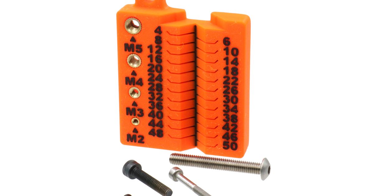 Rapid Screw Measuring Tool - SLIM edition Remixed by Eldenroot - MakerWorld