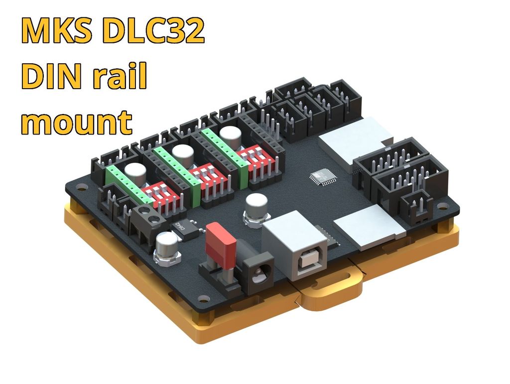MKS DLC32 DIN rail mount by KaosuNeko | Download free STL model ...