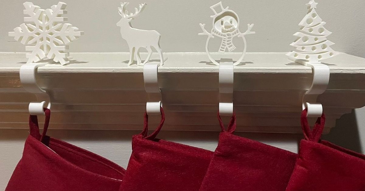 Mantel stockings' hook and ornaments by Got2b3d - Oxana | Download free ...