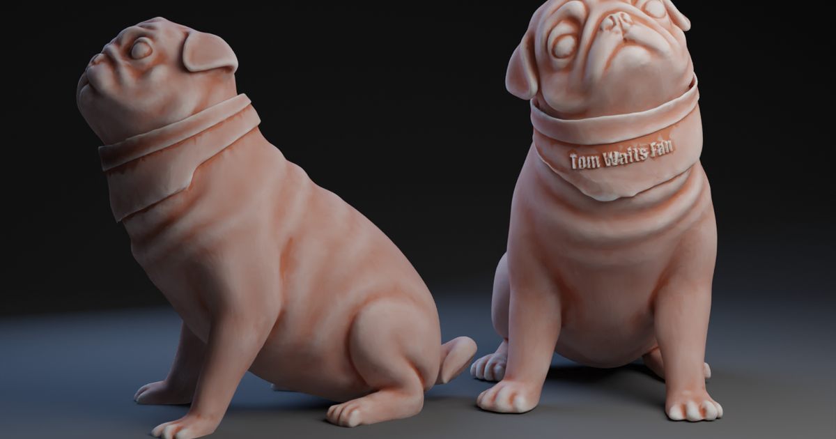 Pug by Peter Farell | Download free STL model | Printables.com