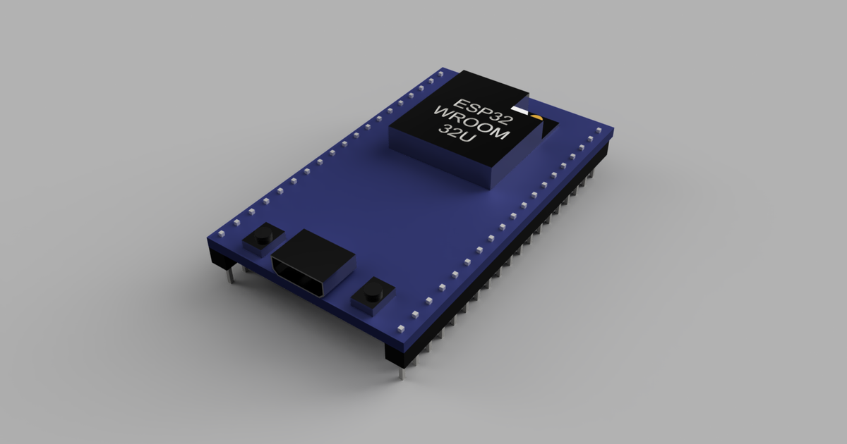 ESP32-WROOM-32U Development Board by SireInsectus | Download free STL ...