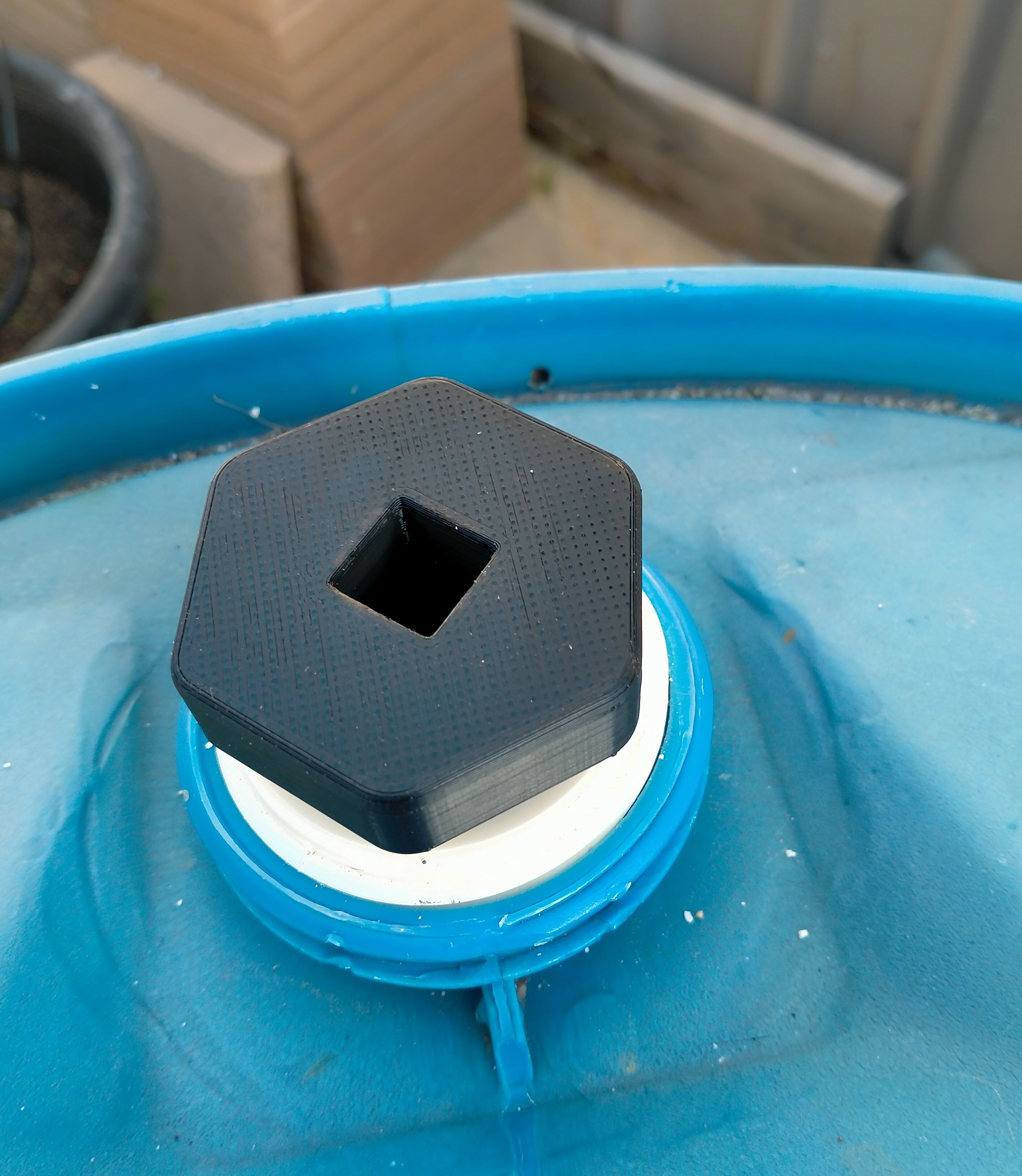 Poly Barrel Bung Cap & Wrench (cross pattern) by Mearcat | Download ...