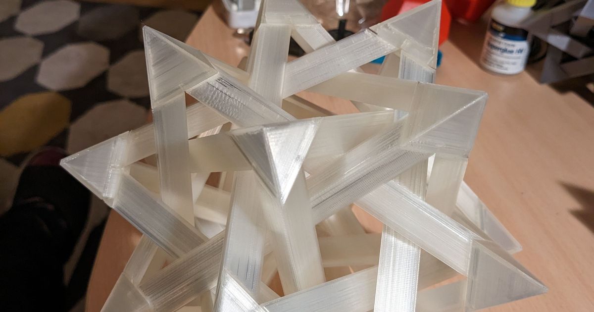 Five Intersecting Tetrahedra: 17.5cm sides by regularfry | Download ...