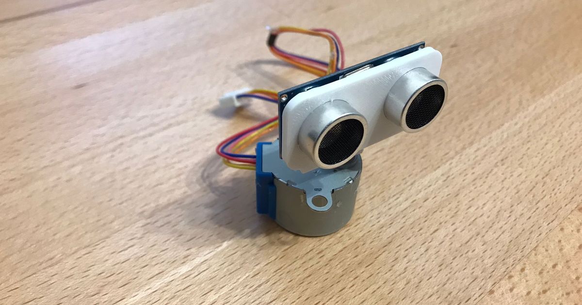 Ultrasonic Sensor Stepper mount von LMJ | Kostenloses STL-Modell ...