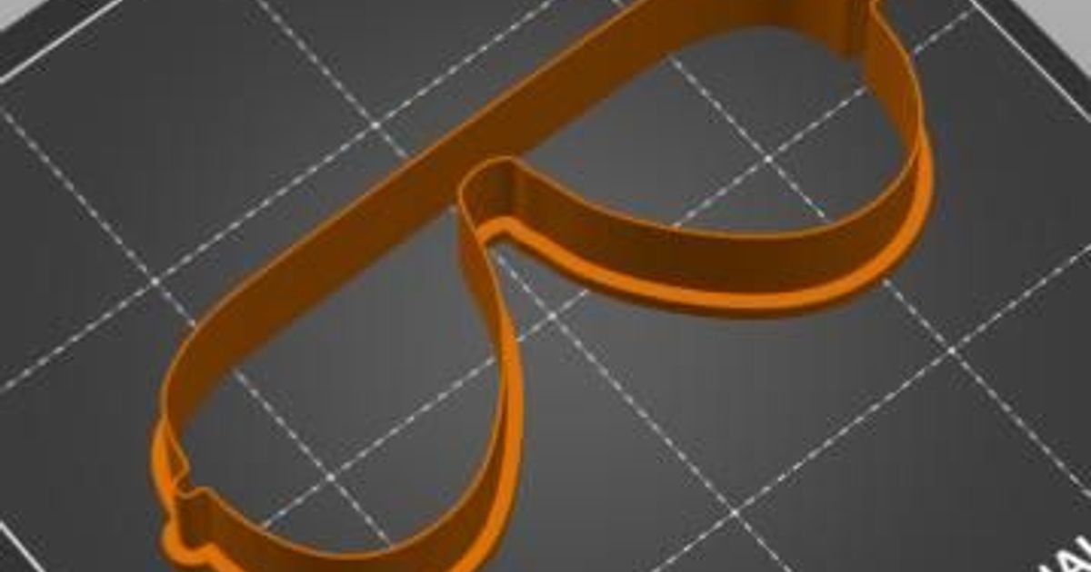 Aviator Sunglasses Cookie Cutter by a_Doofus | Download free STL model ...