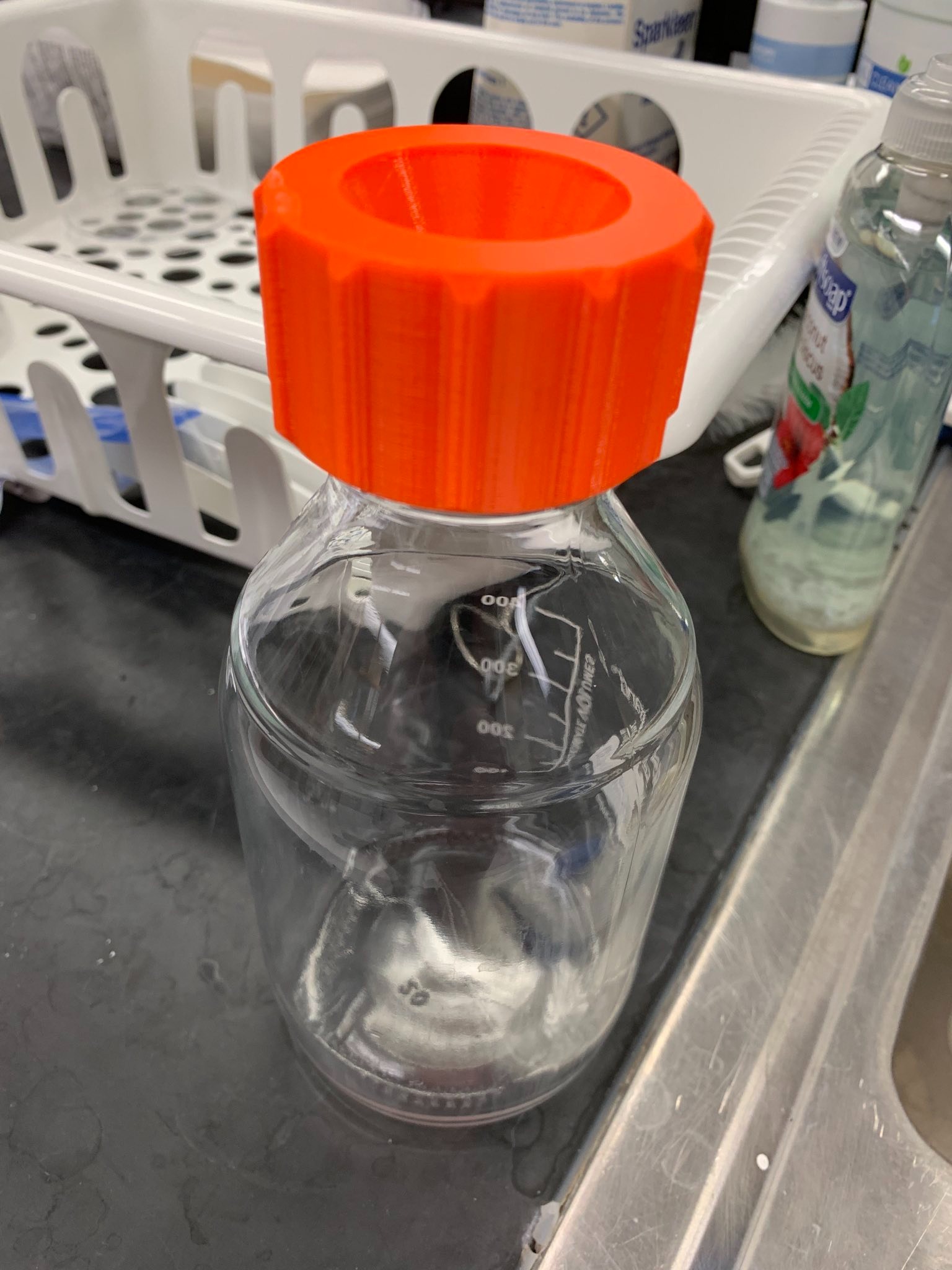 Fly (Drosophila) trap cap for standard GL45 lab bottles por Robert ...
