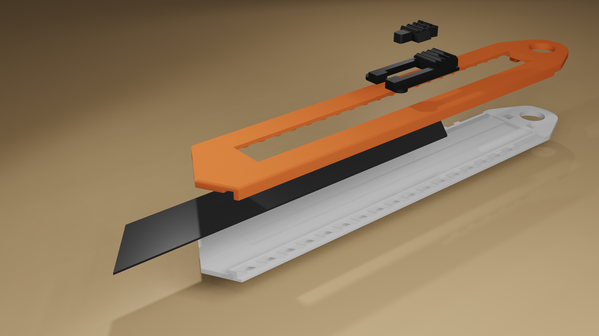 Snap together Utility Knife by JB | Download free STL model ...