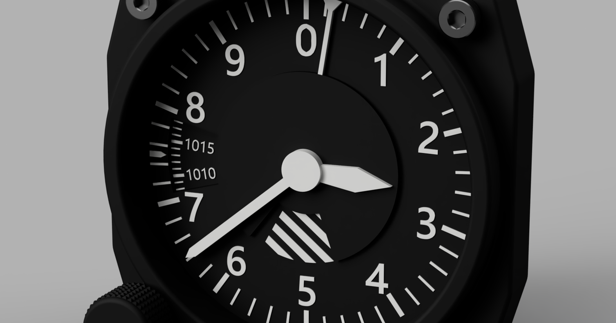 Altimeter for Flight Simulation by mrusk | Download free STL model ...