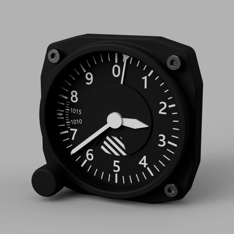 Altimeter for Flight Simulation by mrusk | Download free STL model | Printables.com