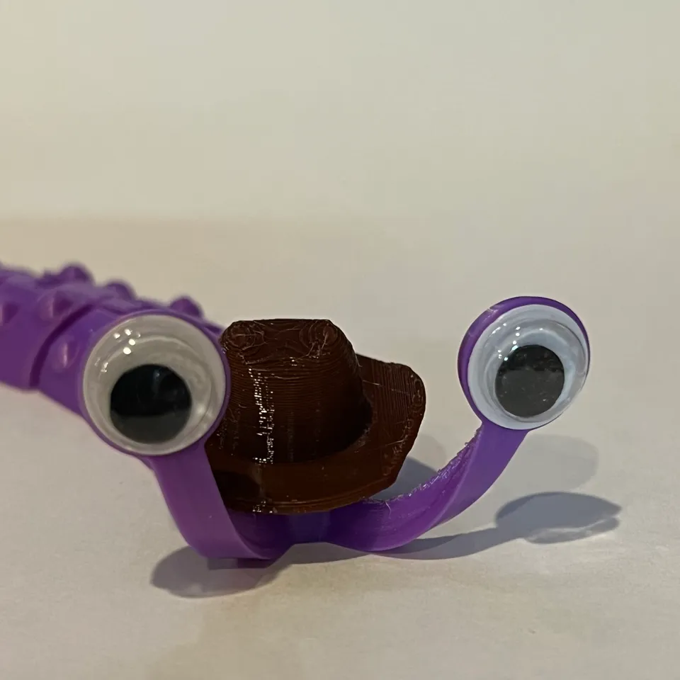 REMIX Articulated Slug with modifications and multiple hats added by mscalora | Download free ...