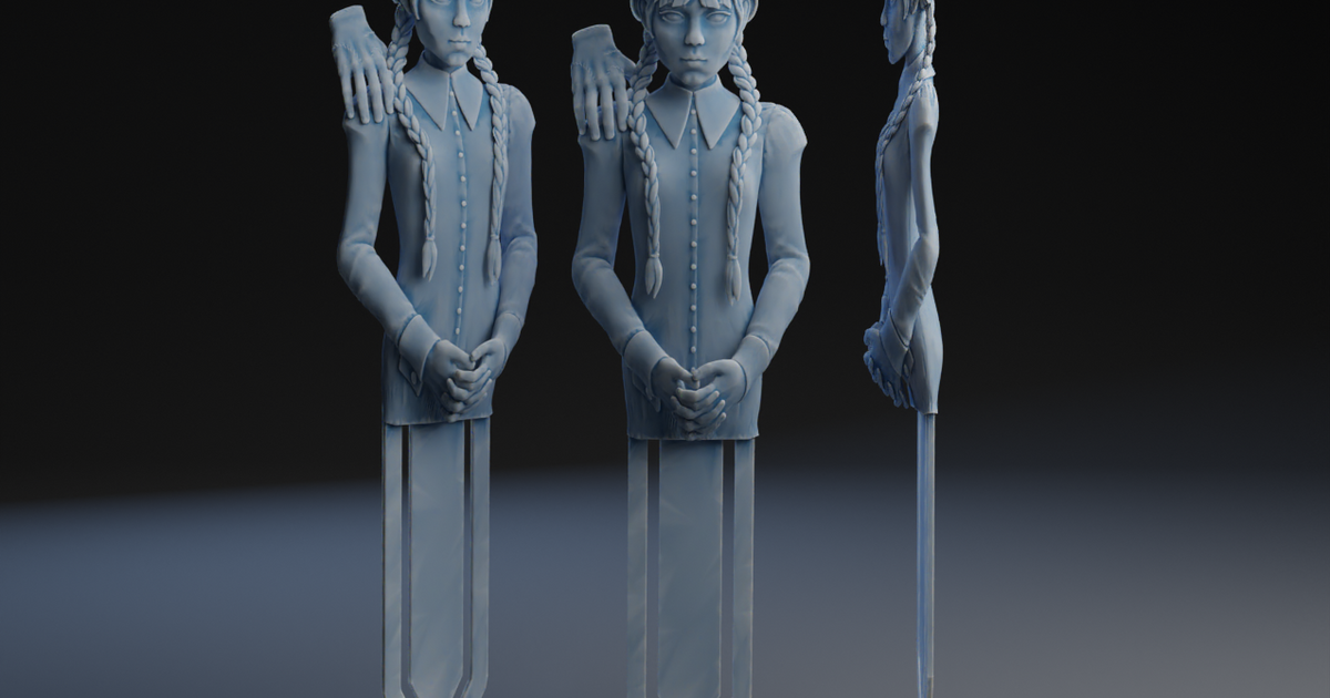 Wednesday Addams Bookmark by Peter Farell | Download free STL model ...