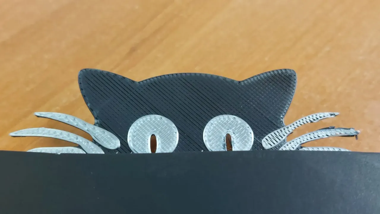Peeking cat Bookmark by Trei D | Download free STL model | Printables.com