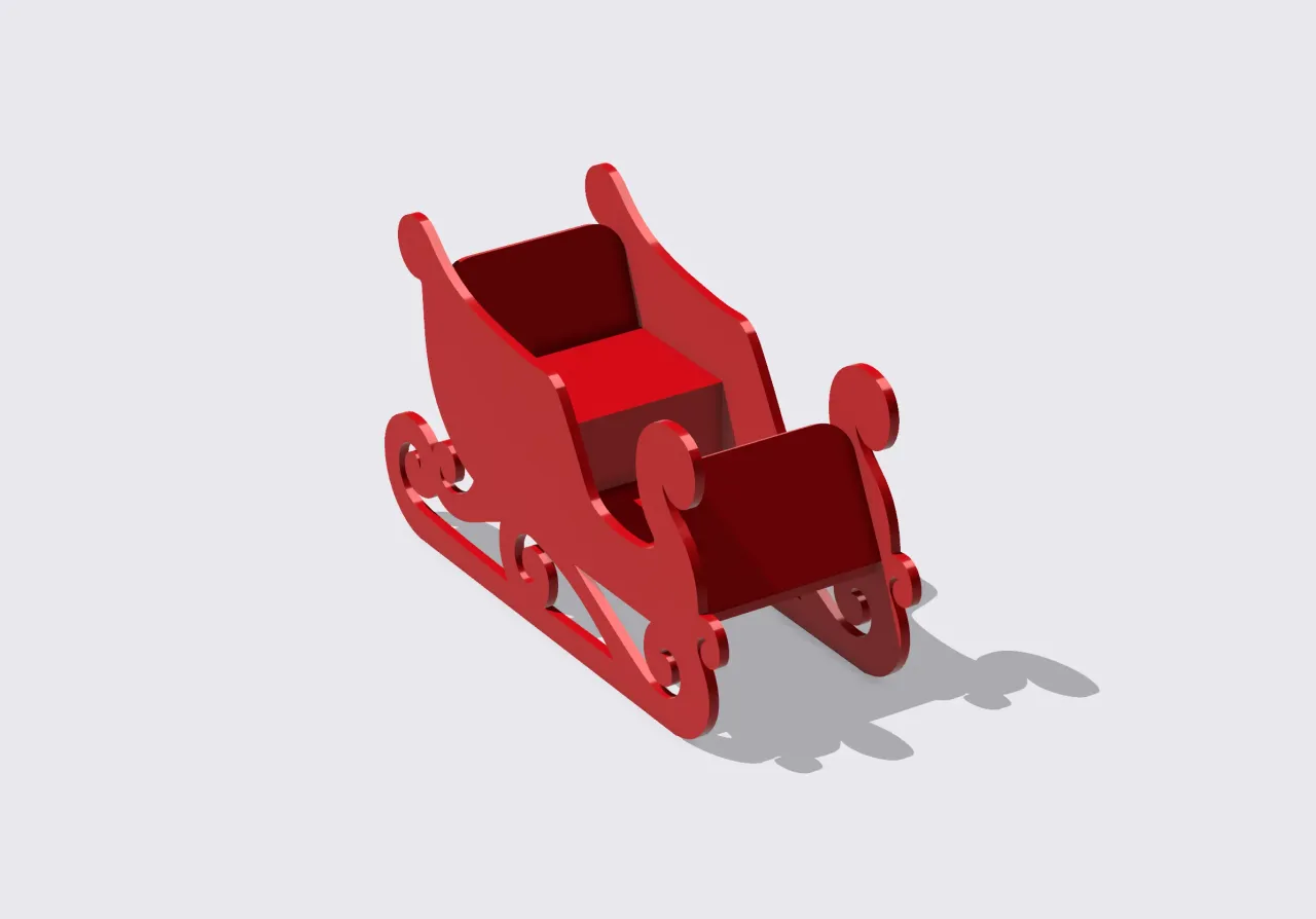 Christmas sled/sleigh kit card by PrintThatBoii | Download free STL ...