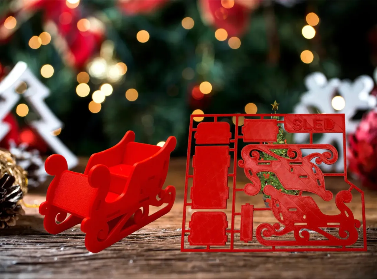 Christmas sled/sleigh kit card by PrintThatBoii | Download free STL ...