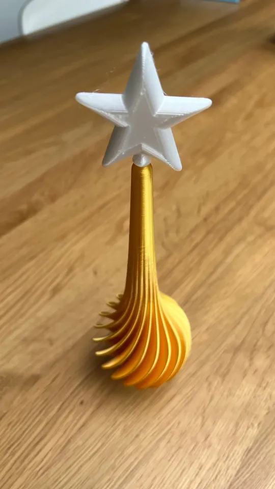 Christmas tree topper with star by wolffman | Download free STL model ...