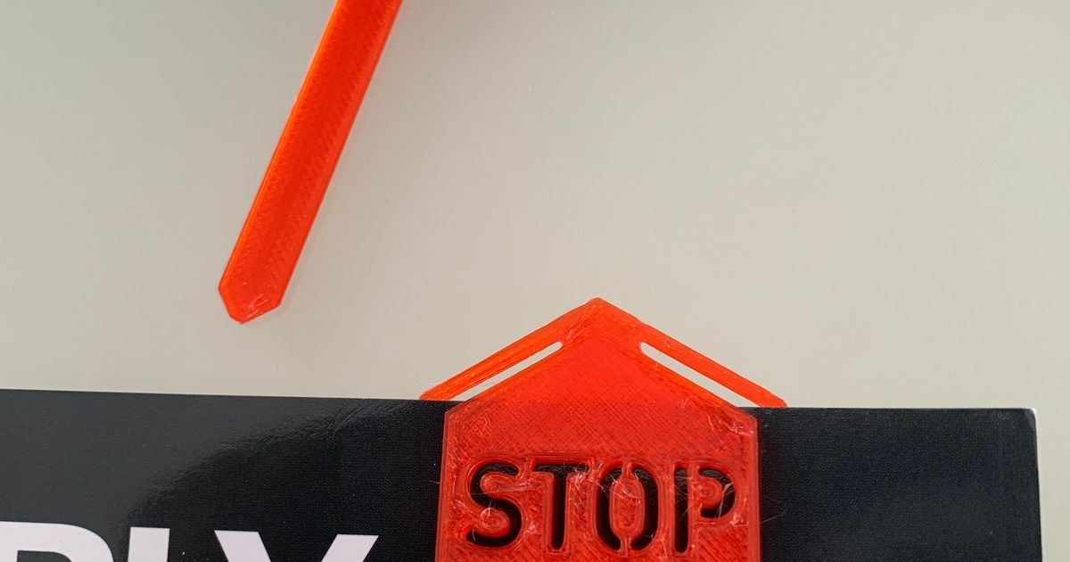 STOP Bookmark short version by BRIM | Download free STL model ...