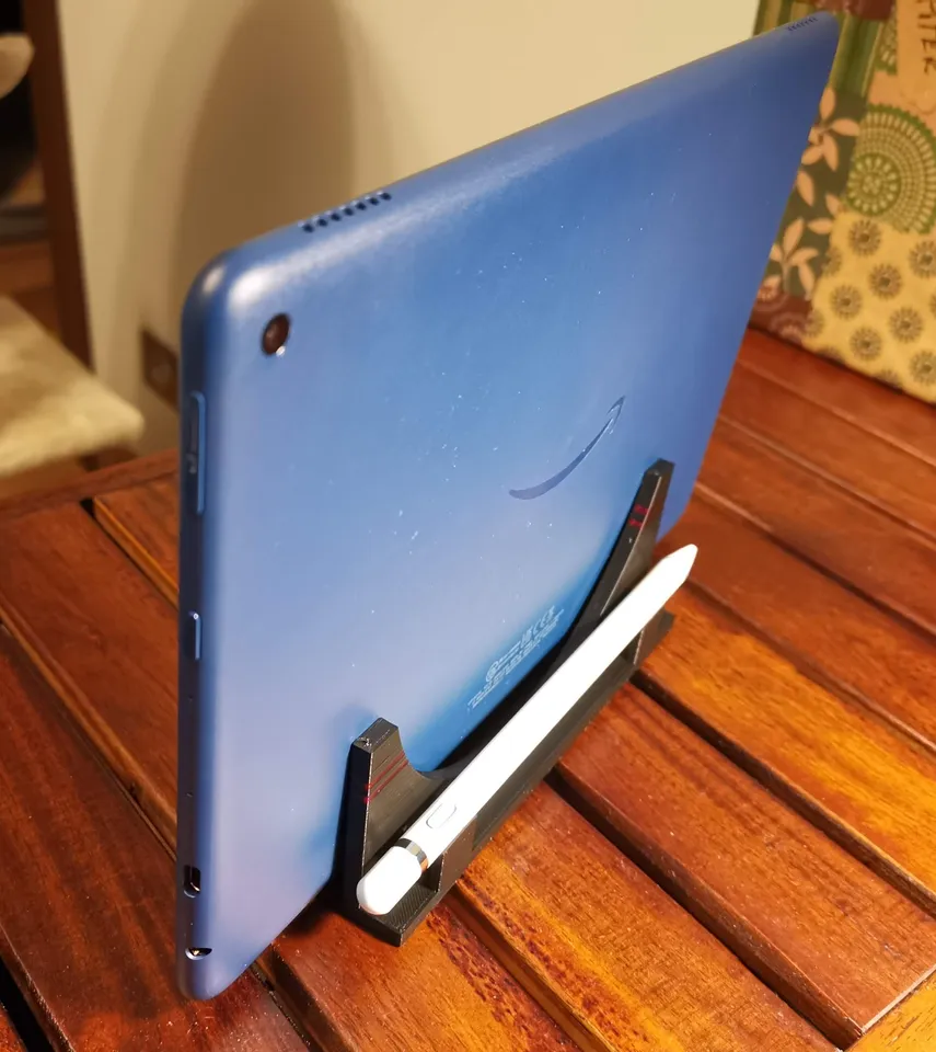 Vertical stand for tablet with stencil by Piotr W | Download free STL ...