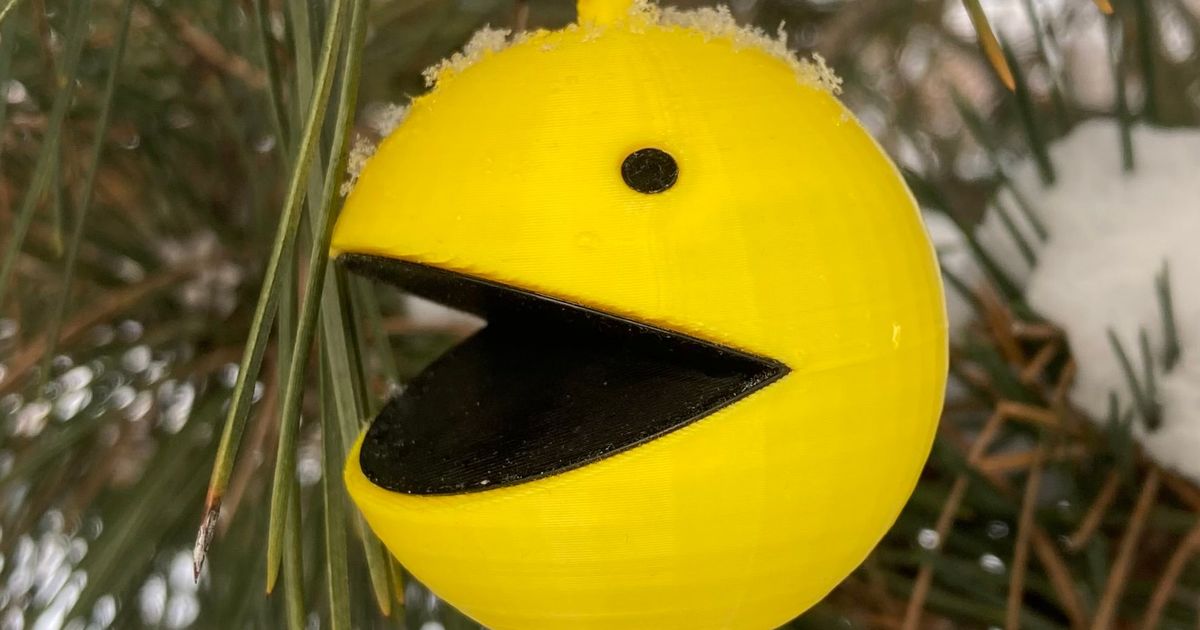 Pacman christmas tree ornament. par krupkaj | Téléchargez gratuitement ...