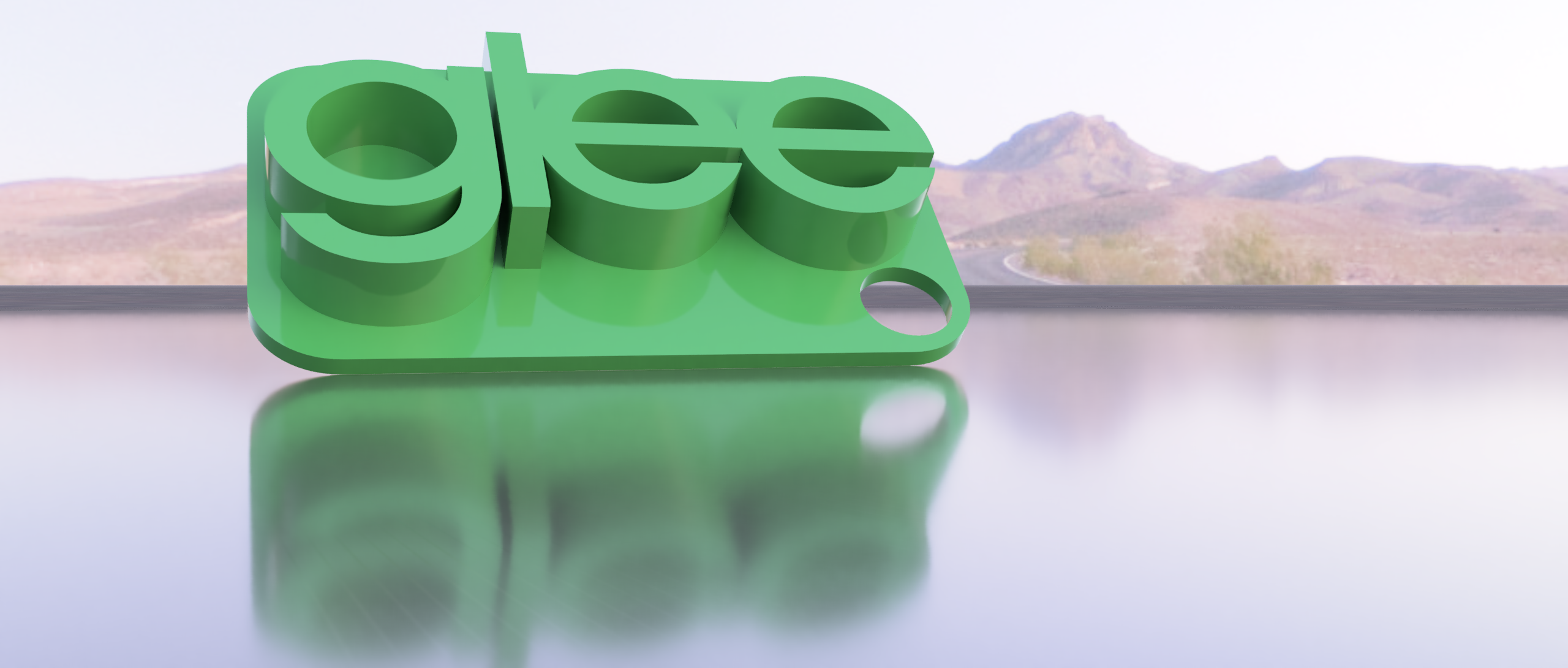 Glee logo ( has hole for key chain) by Abwbtb | Download free STL model ...
