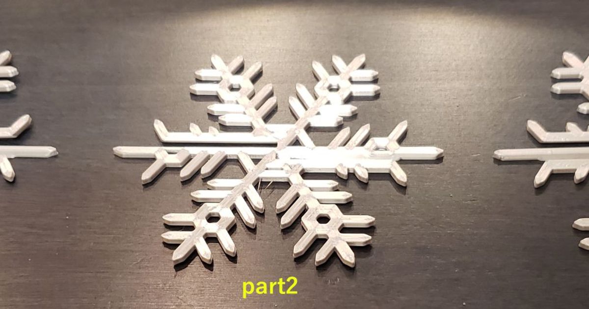 3D Snowflake Ornament in Three Pieces by Matyashovorka | Download free ...