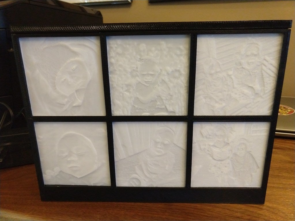 6 panel lithophane box (80mm x 80mm x 2mm each) by CareFudundae ...
