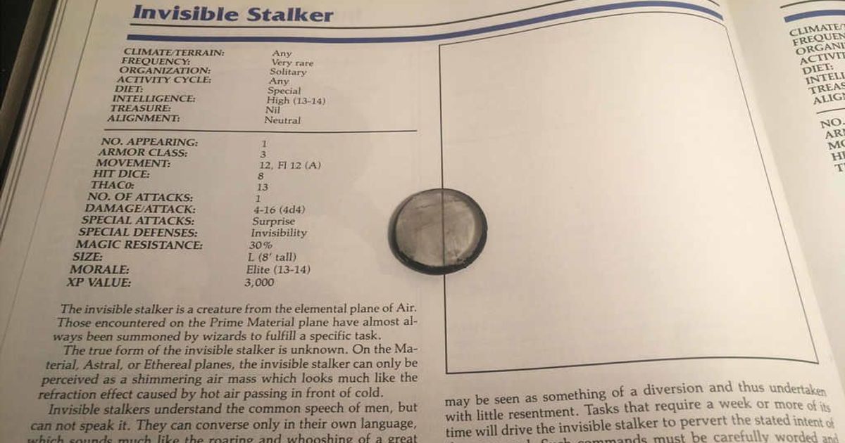 2nd ed AD&D Invisible Stalker by StormCrow 13 | Download free STL model ...