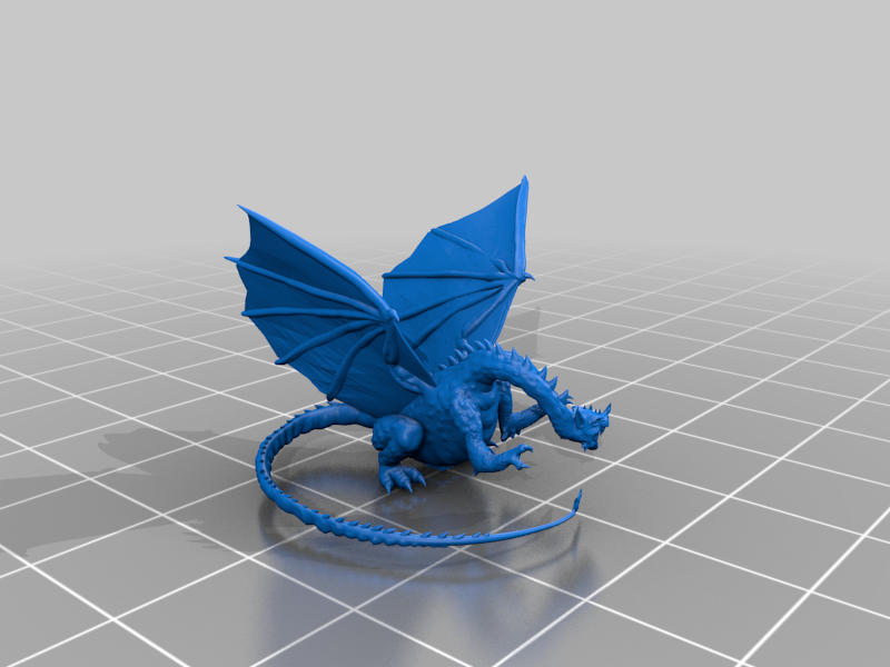 2nd Ed AD&D Blue Dragon by StormCrow 13 | Download free STL model ...