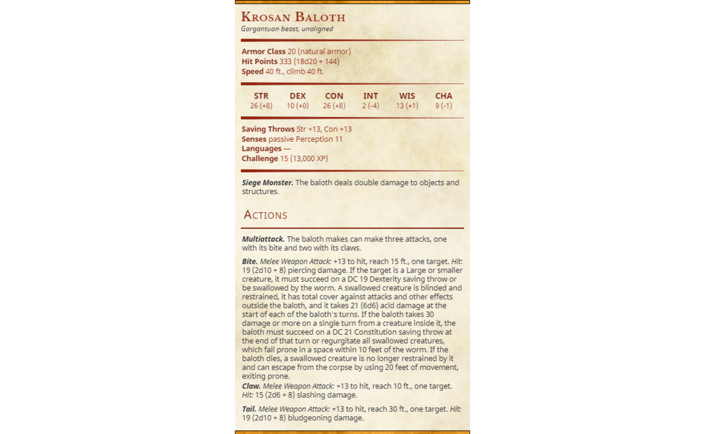 Krosan Baloth by StormCrow 13 | Download free STL model | Printables.com