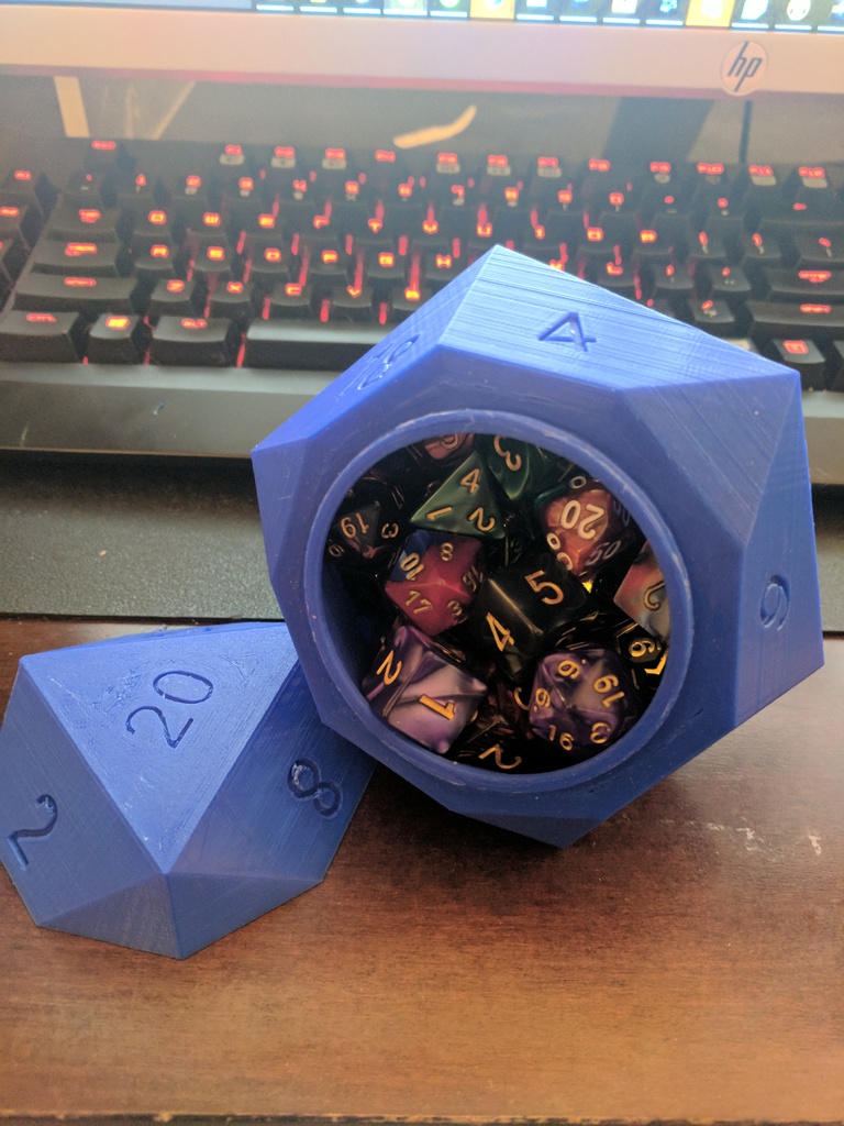 Screw Top D20 Dice Box V2 by StormCrow 13 | Download free STL model ...