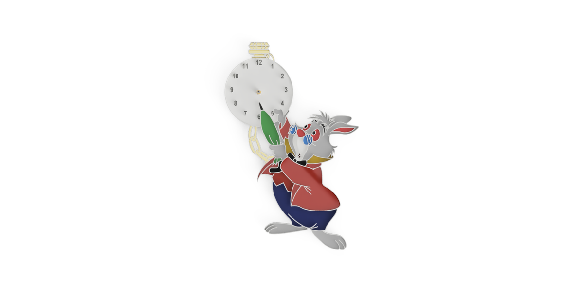 White Rabbit Resin-Art Clock by SireInsectus | Download free STL model ...