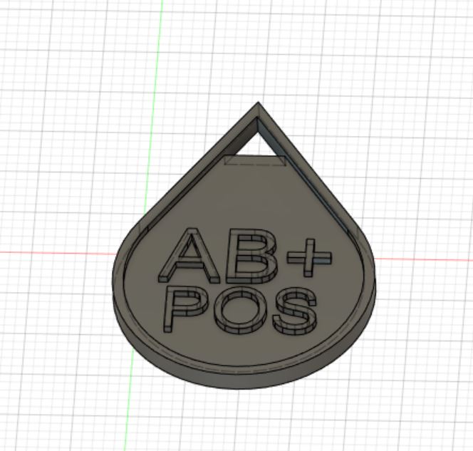 Blood Type Keychain by Mack | Download free STL model | Printables.com
