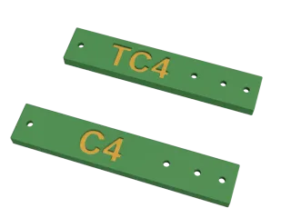 SLAB / Caliburn / TalonClaw 4 Hole Template (imperial) by Pteppic ...