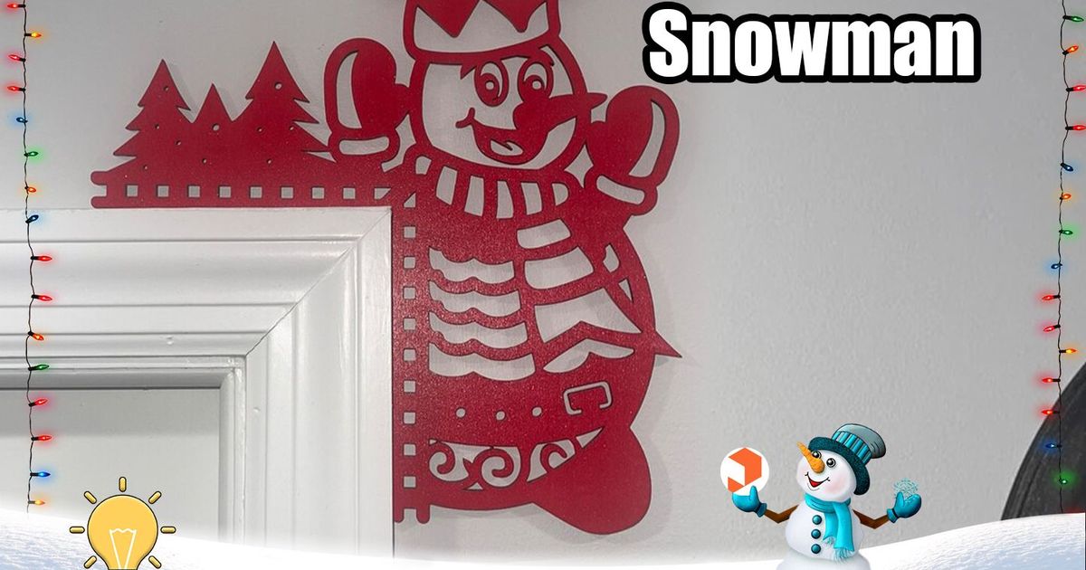 Christmas Door Trim Corner - Snowman #3 by Idea Prints | Download free ...