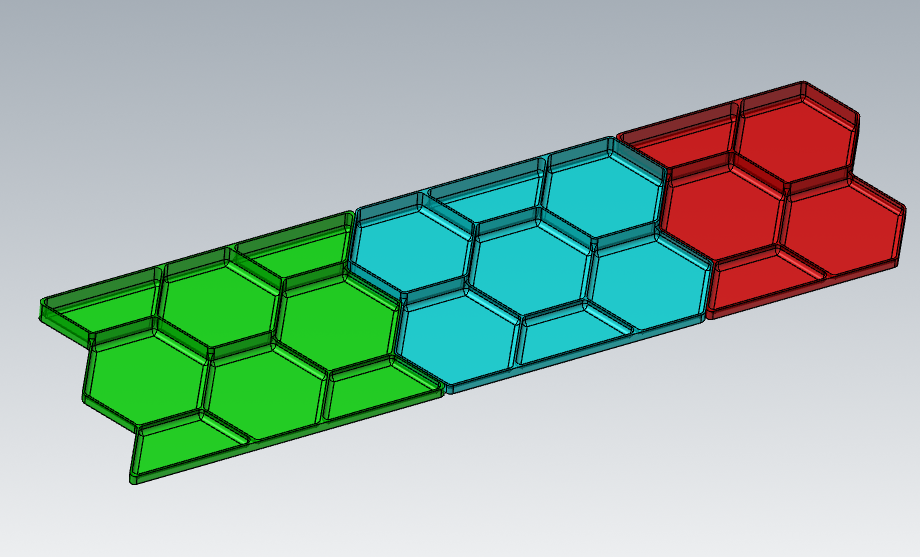 Less Thin Hexagon Parts Tray - Modular design remix by Exadous PT ...