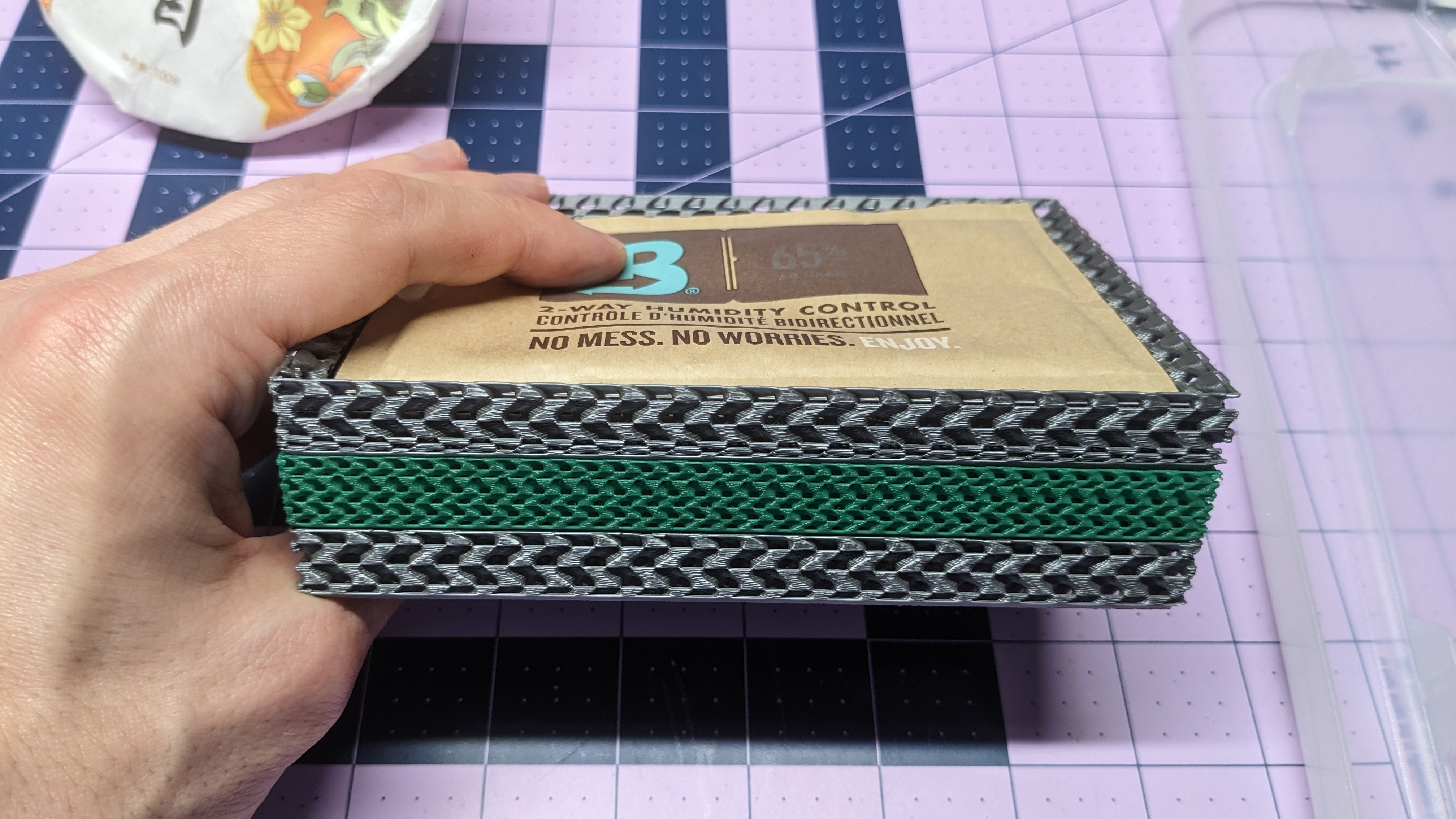 Stackable humidity control pack holder for Boveda style packs by /dev ...