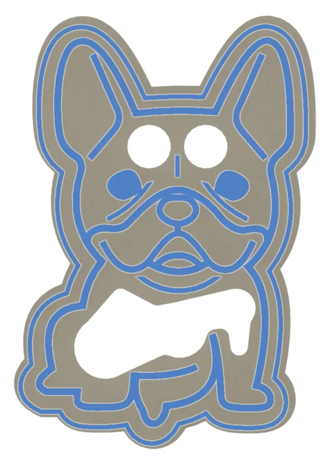 Frenchie cookie cutter by Tomáš Kostiha | Download free STL model ...